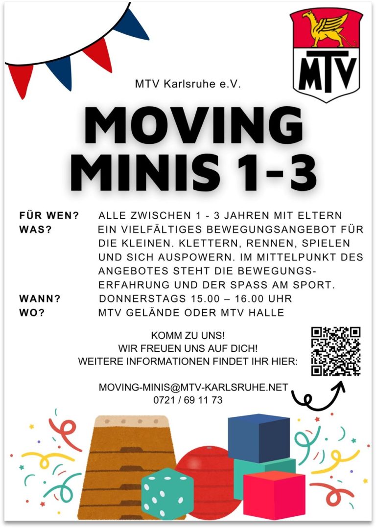 MOVING MINIS STARTEN AB 15. MAI 2025 – MTV Karlsruhe